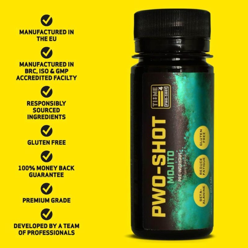 Pre Workout Shot l Ultra High Strength Fast Acting Pre Workout